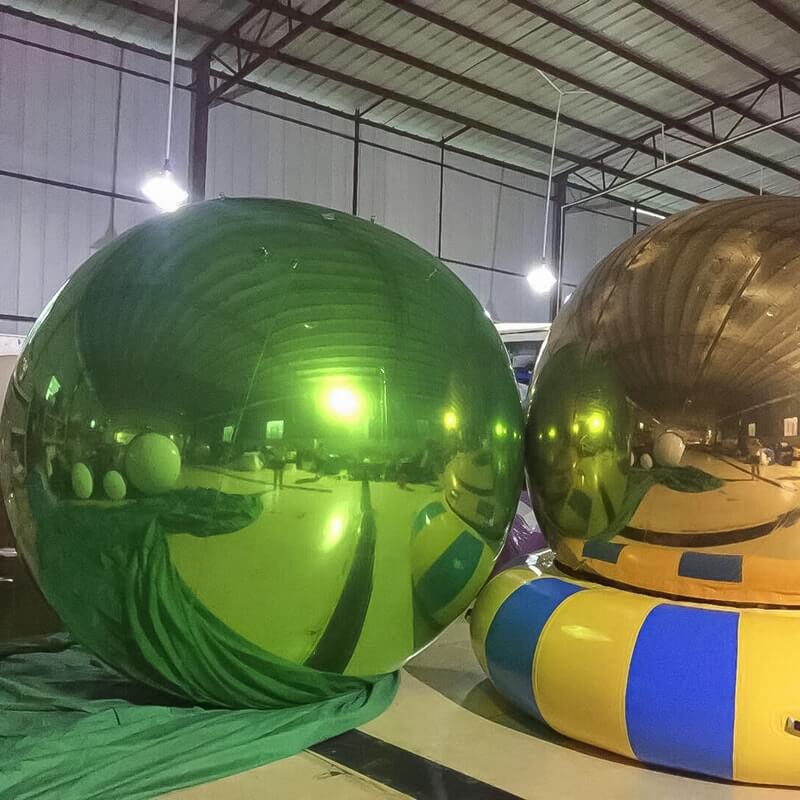 Giant Inflatable Mirror Ball Sphere, Hanging Inflatable Ball – Green ...