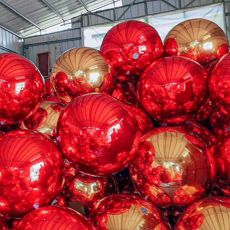 PVC Inflatable Mirror Ball Sphere – Red - China Inflatable Bouncer ...