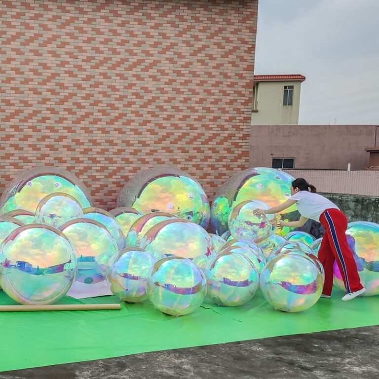 Iridescent Inflatable Sphere Mirror Ball - China Inflatable Bouncer ...